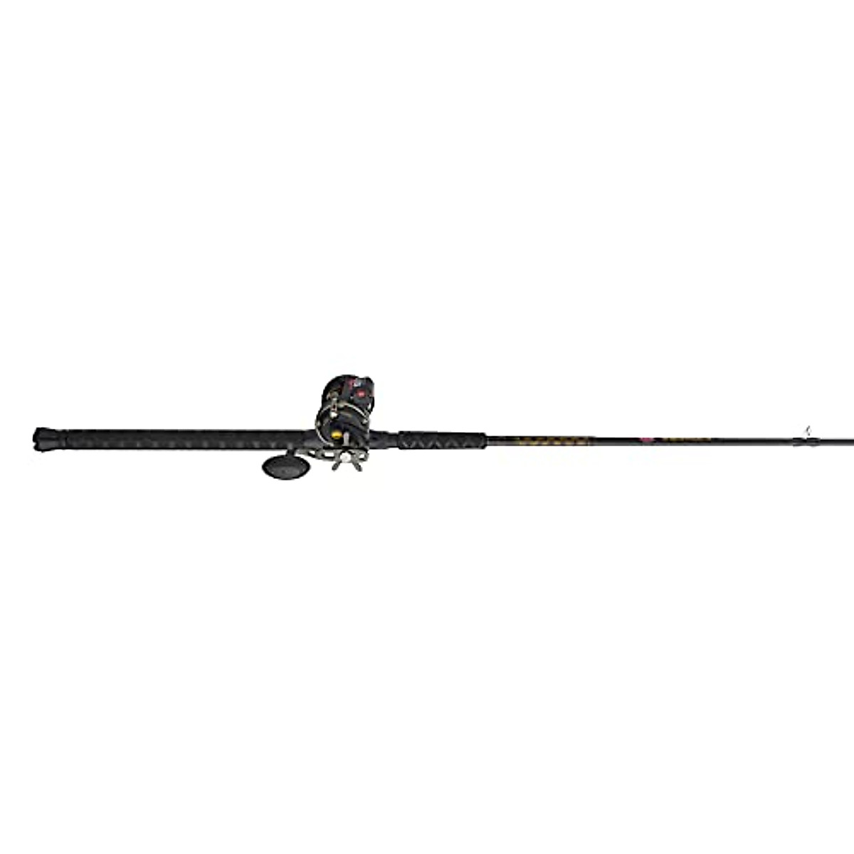 PENN Squall II Level Wind Conventional Reel and Fishing Rod Combo, Black/Gold