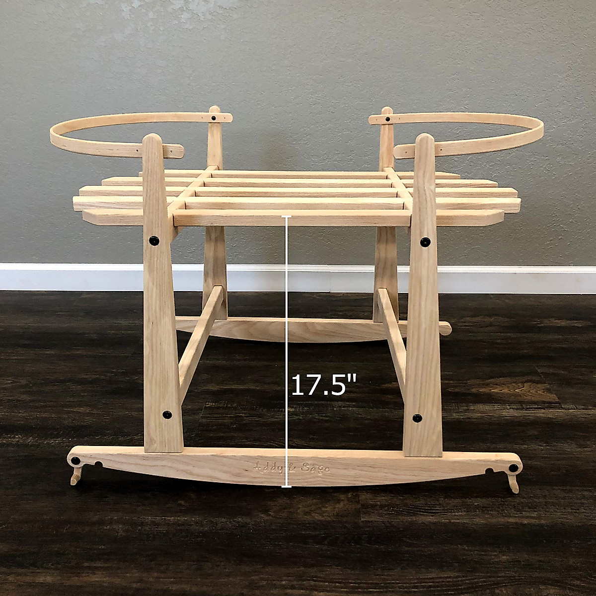 2 in 1 Natural Rocking Stand for 20" W Baskets - with Brakes (Read All Product Details)