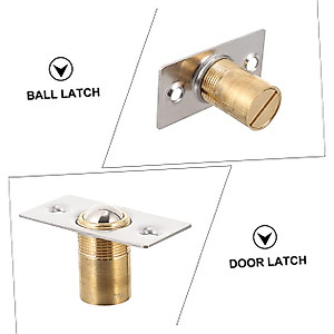 6 Pcs Stainless Steel Door Touch Beads Metal Ball Latches Door Ball Catch Ball Latches for Interior Door Adjustable Ball Latches Cabinet Ball Latches Closet Ball Catch Door Latches
