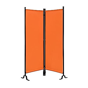 Proman Products FS17183 Galaxy II Indoor/Outdoor Room Divider (2-Panels, 24" w/Panel), Water Repellent Fabric, Metal Frame, 50.25" W x 12" D x 71" H, Orange