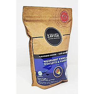 Zavida Premium Hazelnut Vanilla Whole Bean Coffee, 2 LB