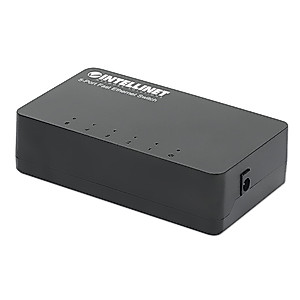 MANHATTAN Intellinet 5-Port Fast Ethernet Network Switch - Ethernet Splitter - Unmanaged | Plug & Plug| - for Computer Networking Hub, Desktop – 3 Mfg Yr Warranty – 561723