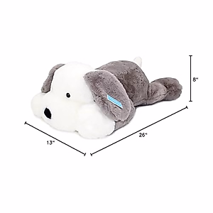Vintoys Dog Hugging Pillow Big Soft Plush Puppy Stuffed Animal for Kids and Adults Gray 26"