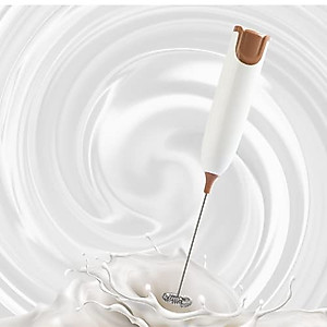 TUCUSA Original Portable Drink Mixer│Milk Frother Handheld │Hand Blender│Electric Whisk for Home & Kitchen │Milkshake Maker│Frother for Coffee, Chocolate, Cappuccino, Latte, Matcha. (CREAM)