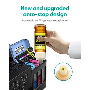 ecodot Compatible Refill Ink Bottles Replacement for Canon GI-21 GI21 GI-20 for G3260 G2260 G1220 All-in-One Wired Supertank(MegaTank) Printers (1 Black,1 Cyan,1 Magenta,1 Yellow, 4 Pack)