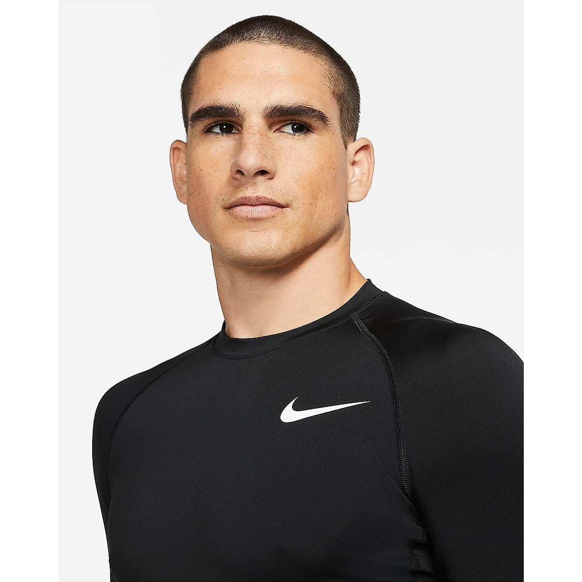 Nike Pro Dri-Fit Men's Slim Fit Long-Sleeve Top (Black, Large)