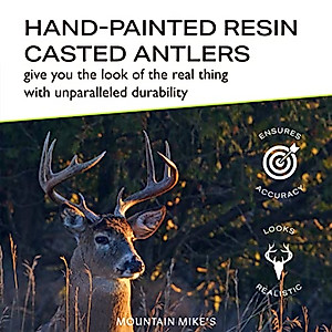 Mountain Mikes - Antler Bath Towel Rack - Decor Inspired by The Great Outdoors - Durable Replicated Deer Antlers - Easy Assembly - 16” to 24” Wide