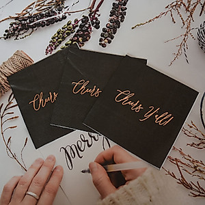 Cheers Y'all Napkins Wedding Cocktail Napkins Engagement Paper Disposable Party Napkins Bridal Shower, Bachelorette towel Decorations Supplies Set of 50 3 Ply