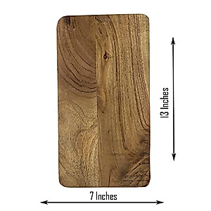 WOODLERY Wood Cutting Board for Meat Bread Serving Board Charcuterie Board Cutting Board (Beige_13x7")
