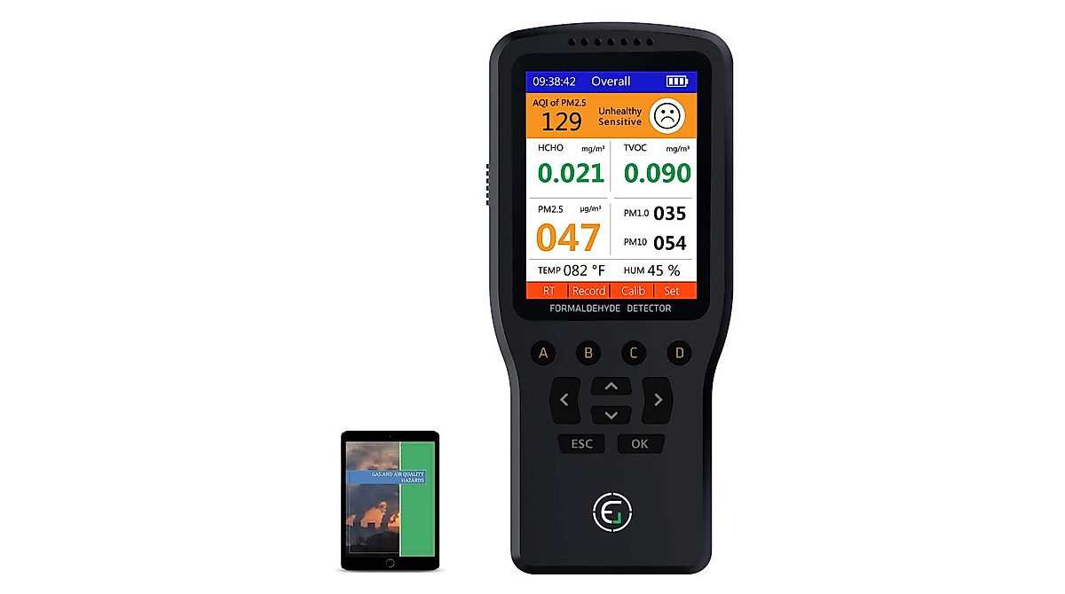 Air Quality Pollution Monitor - Detect Formaldehyde & PM with Ease