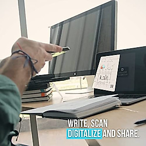 THESMARTNOTEBOOK Letter Dotted Luxury Hard Cover | 190 Pages | 100g | Eco-Friendly Smart Note-Taking | Free App for Digital Note-Taking and Organization | Black