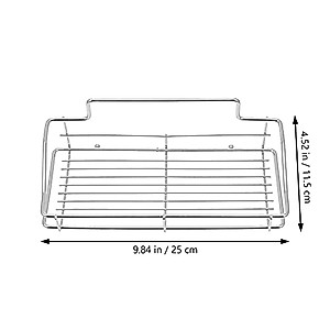 Cabilock 3sets Shampoo Xcm Display Shelf Stainless Soap Hand Toiletry Shower Tissue Drilling Baskets Storage Dish Silver Steel Nail- free X. Kitchen Towel Organizing Floating Wire