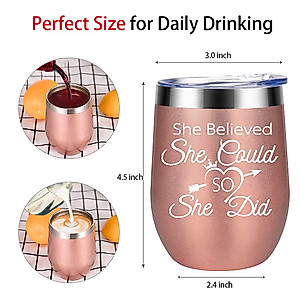 She Believed She Could So She Did Mug - Congratulations Gifts for Friends - Graduation Gifts for Her - Spiritual Inspiritional Gifts for Women - Birthday Gifts for Best Friend - Gifts for Women