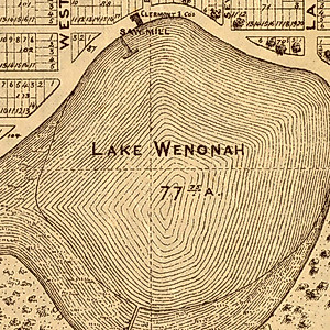 Antiguos Maps - City of Clermont, Florida map circa 1884 - measures 24 in x 30 in (610 mm x 762 mm)