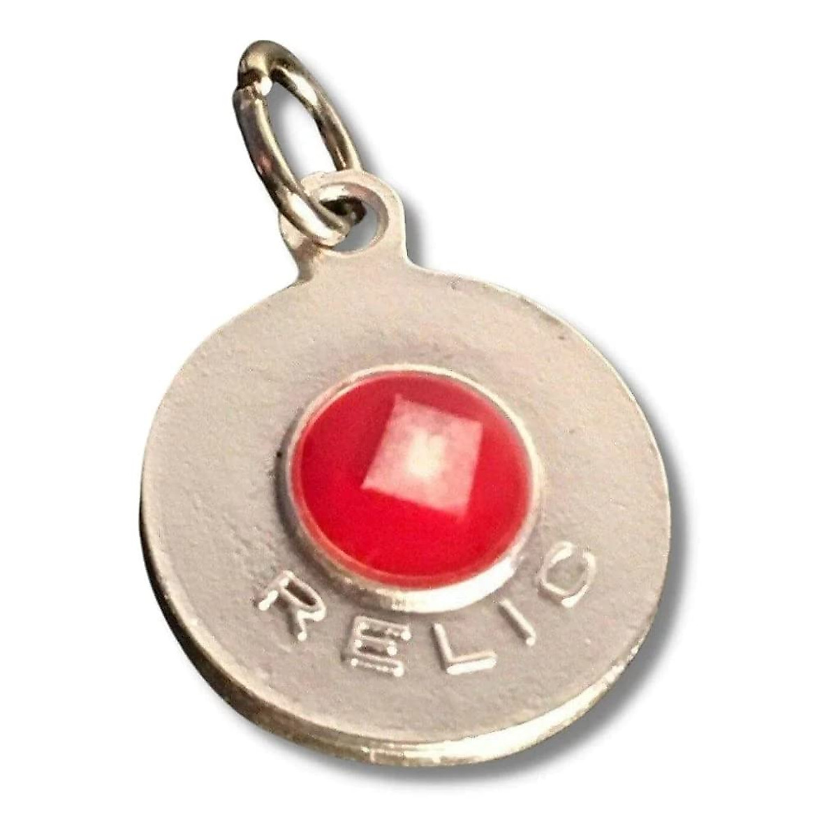 Catholically St. John Paul II Pope Ex-Indumentis Relic Medal - Silver-Tone