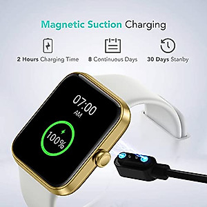 SKG Smart Watch, Fitness Tracker with 5ATM Swimming Waterproof, Health Monitor for Heart Rate, Blood Oxygen, Sleep, 1.7'' Touch Screen Bluetooth Smartwatch Fitness Watch for Android-iPhone iOS, V7