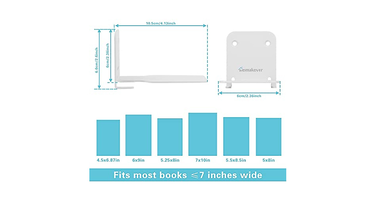 Homakover Invisible Floating Bookshelves - Modern Wall Storage