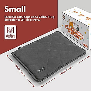 Mora Pets Self Heating Cat Bed Self Warming Cat Bed Ultra Warm Self Heating Cat Pad Self Warming Pet Bed Thermal Cat Pad 24 x 18 Inches Removable Cover Outdoor Indoor for Cats and Dogs