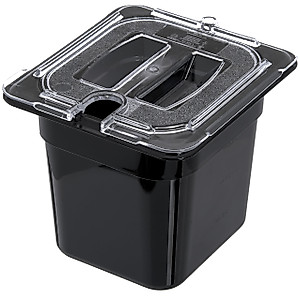 Carlisle FoodService Products 10311U07 StorPlus Sixth Size Polycarbonate Universal Handled Notched Food Pan Lid, Clear