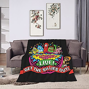 Pobecan Yo Gabba Anime Gabba! Blanket Throw Blankets Ultra Soft Flannel Lightweight Throws for Couch, Bed,All Seasons Use 50"x40"