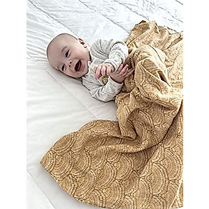 Little Jump 3 Pack Muslin Swaddle Blanket, Bamboo Cotton Muslin Baby Blankets for Girls & Boys, Baby Receiving Swaddles, Boho Rainbow Baby Essentials for Neutral (3 Pack (Rainbow 3))…