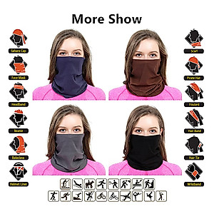 VANCROWN Neck Gaiter Headband Headwear Head Wrap Face Mask Magic Scarf Bandana for Men and Women (12PCS.Solid Color.4)