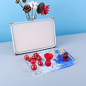 World Backyard Silicone Tray Mold,Rectangle Rolling Resin Tray Molds,Large Rolling Tray Molds for Epoxy Resin,Serving Tray Resin Molds with Edges,Resin Casting,DIY Jewelry Holder,Home Decoration…