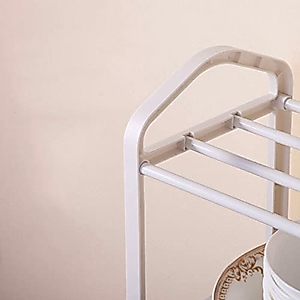 DINGZZ Bedroom Shoe Rack, Multifunctional Metal Rack for Assembling Slippers Home Furniture Cloth Shoes