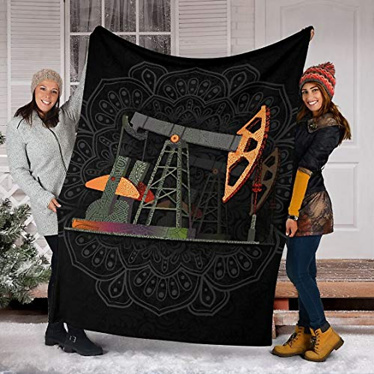 Generic Personalized Oilfield Man Blanket Super Soft and Warm Birthday New Year Winter Gift All Season Throw Blanket for Sofa Bed, Outdoor, Hotel and Home, Small/Medium/Large/X-Large