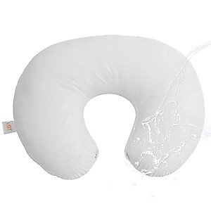 LAT Waterproof Nursing Pillow for Breastfeeding,Waterproof Removable Cover,Ergonomic Breast Feeding Pillows Baby for Baby Boys and Girls,Machine Washable(White)