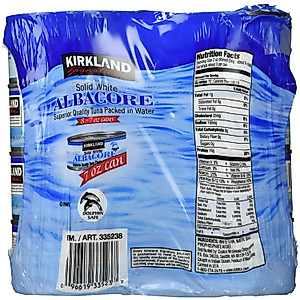 Kirkland Signature Albacore Solid White Tuna in Water, 7 Ounce (8 Pack) (2 Pack)