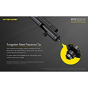 Nitecore NTP31 Bolt Action Tactical Pen with Tungsten Steel Glass Breaker and LumenTac Organizer