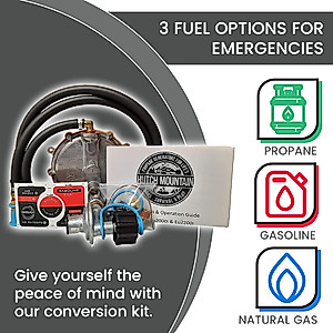 Hutch Mountain Generator Propane Conversion Kit- Trifuel Generator Conversion Kit for Propane, Gasoline & Natural Gas, Backup Generator for Home, Generator Conversion Kit Compatible with Honda Eu2000i