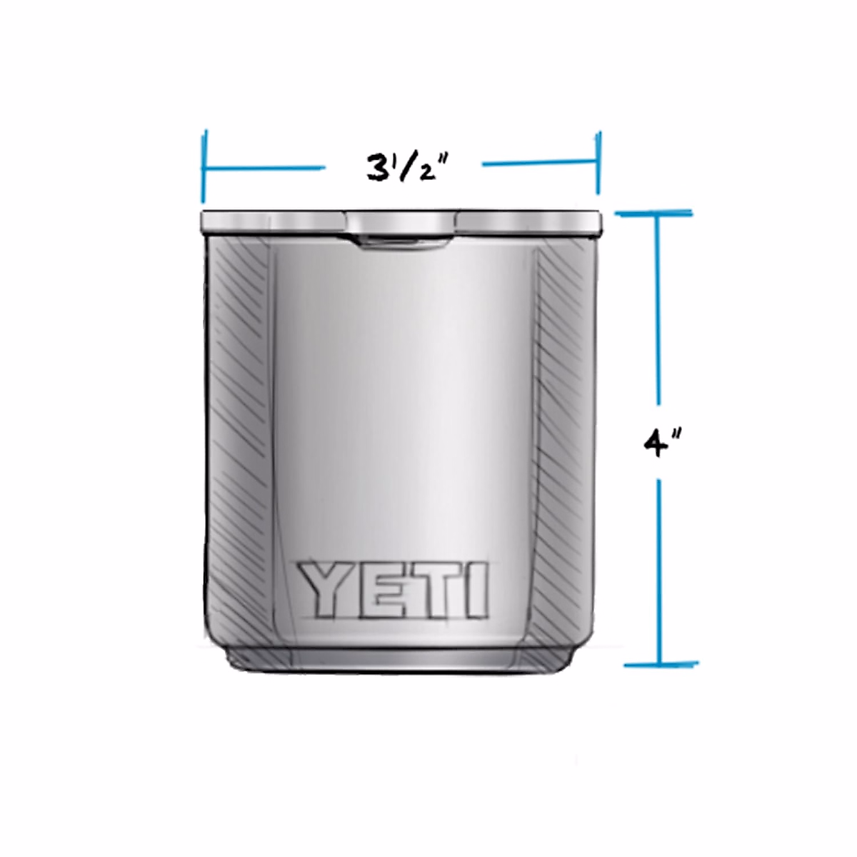 YETI Rambler 10 oz Stackable Lowball 2.0, Vacuum Insulated, Stainless Steel with MagSlider Lid, Agave Teal