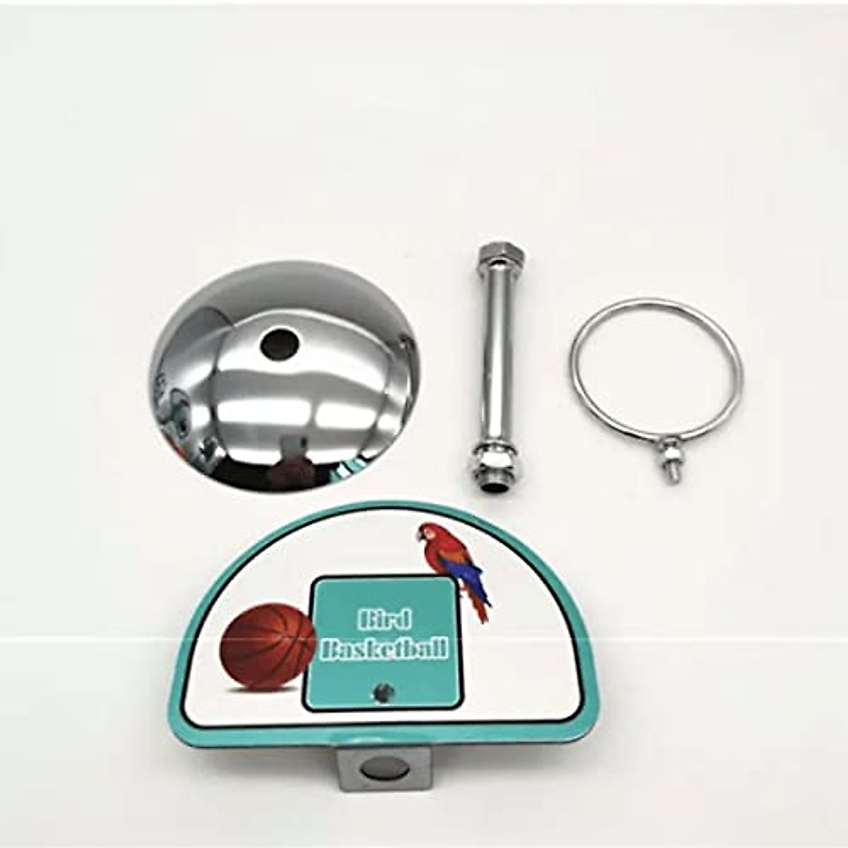 YANQIN Bird Toys, Bird Trick Tabletop Toys, Bird Training Basketball Stacking Color Ring Toys Sets with Screwed Base - Parrot Chew Ball Foraging Toys Developing Bird Intelligence (Medium)