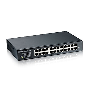 ZYXEL 24-Port Gigabit Ethernet Smart Switch (GS1900-24E) - Managed, Small Form Factor, Limited Lifetime Protection