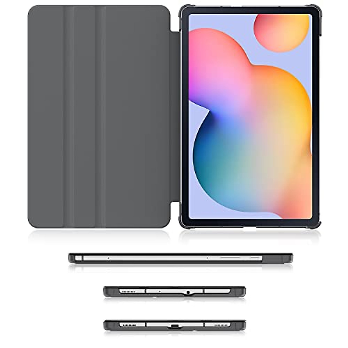 Soke Galaxy Tab S6 Lite 10.4 Case 2022/2020, Premium Shock Proof Stand Folio Case, Multi-Viewing Angles, Hard PC Back Cover for Samsung Tab S6 Lite 10.4 inch Tablet [SM-P610/P613/P615/P619],Black