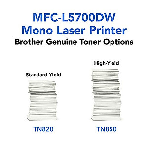 Brother Monochrome Laser Multifunction All-in-One Printer, MFC-L5700DW, Flexible Network Connectivity, Mobile Printing & Scanning, Duplex Printing, Amazon Dash Replenishment Ready, Black