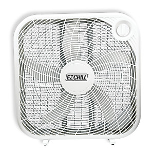 EZ-CHILL 20” Box Fan, 3 Speed Full-Force Air Circulation Window Fan, Floor Fan, Bedroom Fan, Ideal for Home, Bedroom & Office, MTNBF20