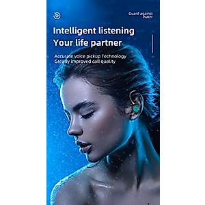 QLXAQLX True Wireless Earbuds via Bluetooth,Running,Working, Headphones,Waterproof and Dust Resistant, up to 50h Battery Life, Black