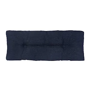 Klear Vu The Gripper Omega Non-Slip Tufted Bench Cushion for Indoor Furniture, Entryway Storage, Bay Window, Corner Nook or Piano Seat, 43 Inches, 03 Indigo