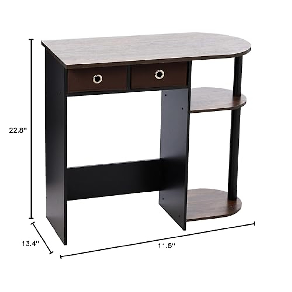 Furinno Laptop Desk/Table and 3-Tier End Table Bundle