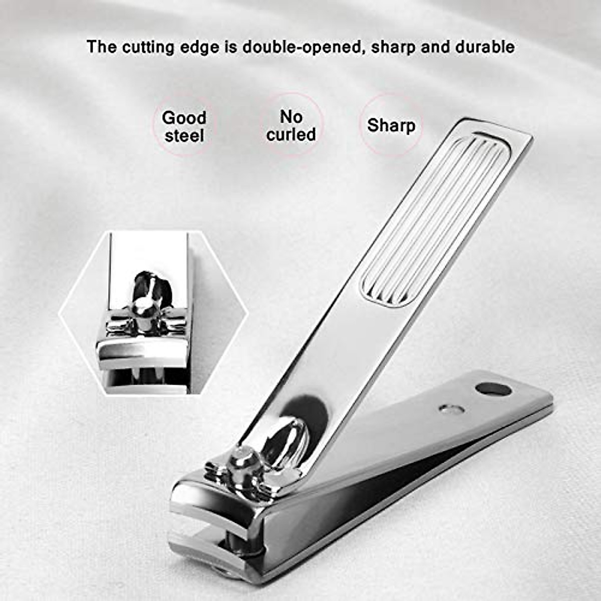 JIUKE Professional Nail Care Manicure Set of 9Pcs,Stainless Steel Pedicure Tool,Finger File Nail Clippers Grooming Kit,With Pink Travel Size Case for Women