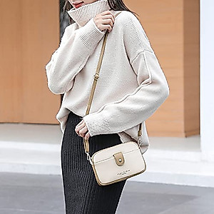 Mini Messenger Shoulder Handbag for Women Soft Vegan Leather Fashion Travel Wallet with Adjustable Strap - Black