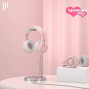 Anivia Headset Gaming Headsets - AH68S Wired Over Ear Headphone with Mic, Volume Control, Noise Isolating for Multi-Platform -Pink