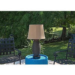 Kenroy Home 32203BRZ Sunset Outdoor Table Lamp with Bronze Finish, Casual Style, 29.25" Height, 16" Width, 16" Depth