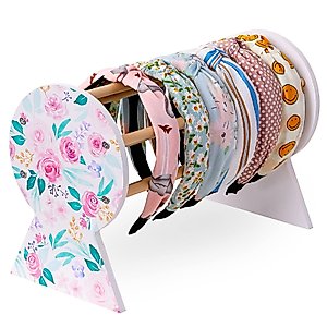 Basumee Headband Holder and Organizer for Hair Accessories - Display and Storage for Girls' Hair Hoops, Headbands, Home Decor