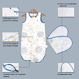 ERAY Baby Sleep Sack 6-12months -Baby Swaddle Sleepsack Baby Easy Transitional Sack Adjustable Wearable Blanket for Boys and Girls