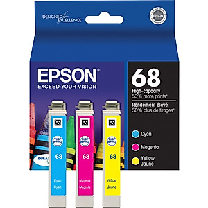 EPSON T068 DURABrite Ultra Ink Standard Capacity Color Combo Pack (T068520-S) for select Epson Stylus and WorkForce Printers
