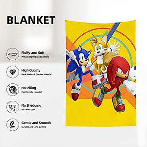 Anime Throw Blankets Flannel Fleece Warm Soft Blanket for Couch Sofa Bed Travel Camping Kids Adult Gifts (Color 1, 50 x 40 inches)